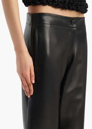 Khaite Mita Leather Trousers - Black