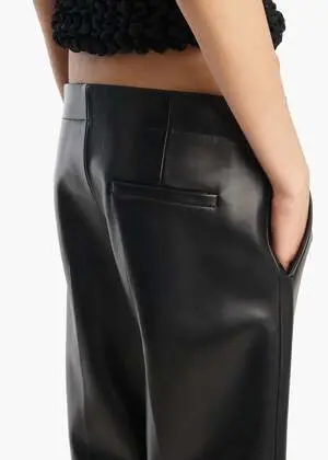 Khaite Mita Leather Trousers - Black