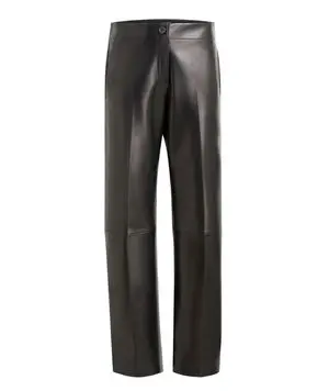 Khaite Mita Leather Trousers - Black