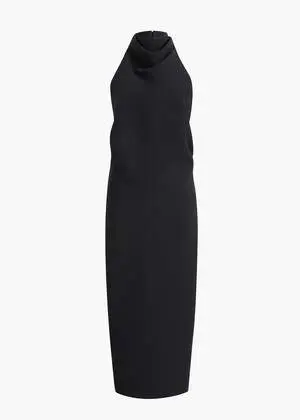 Khaite Roxanne Crepe Halterneck Maxi Dress - Black