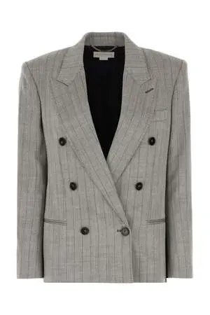 Stella McCartney Double Breasted Pinstripe Blazer - Multicolor