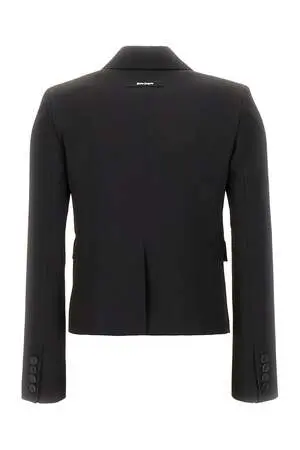 Palm Angels Single Breasted Blazer With Striped Detailing