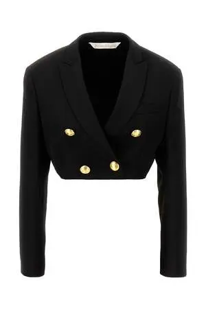 Palm Angels PALM ANGELS Double Breasted Cropped Blazer With Metal Trims Multicolor