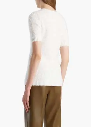 Khaite Cam Top In Eyelash Yarn - Glaze