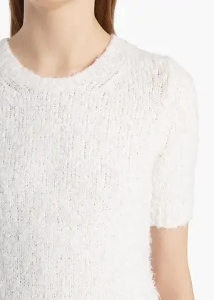 Khaite Cam Top In Eyelash Yarn - Glaze