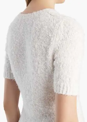 Khaite Cam Top In Eyelash Yarn - Glaze