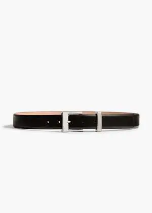 Khaite Medium Manhattan Belt In Leather - Black