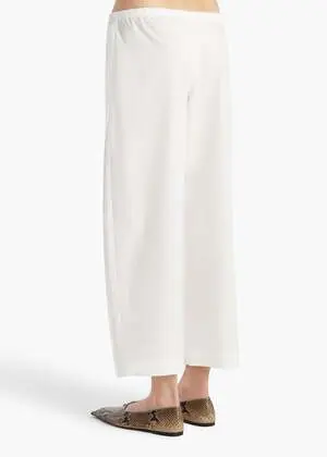 Khaite Roma Pant In Cotton Poplin - Chalk