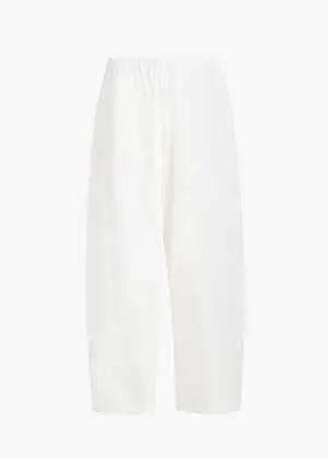 Khaite KHAITE Roma Pant In Cotton Poplin Chalk