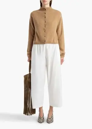 Khaite Roma Pant In Cotton Poplin - Chalk