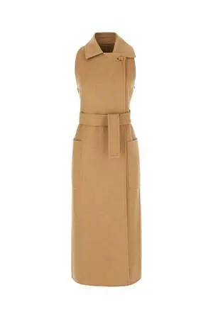 Max Mara MAX MARA Sleeveless Belted Coat Multicolor