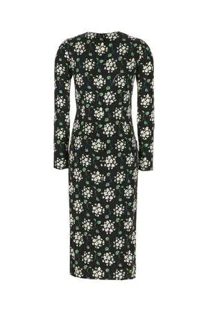 Dolce & Gabbana Floral Print Ruched Midi Dress - Multicolor