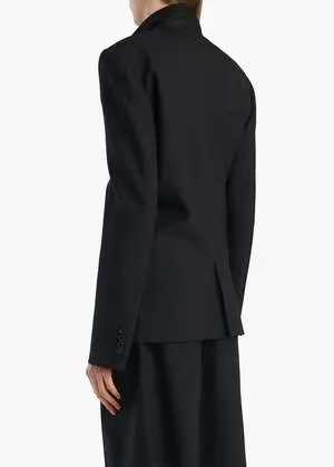 Khaite Rolo Jacket In Wool Silk - Black