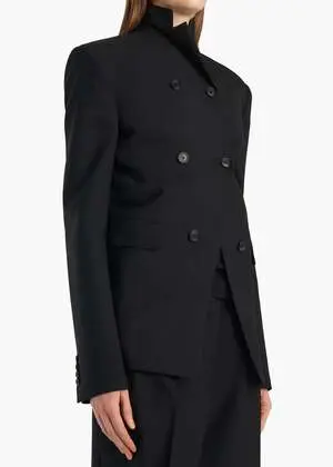 Khaite Rolo Jacket In Wool Silk - Black