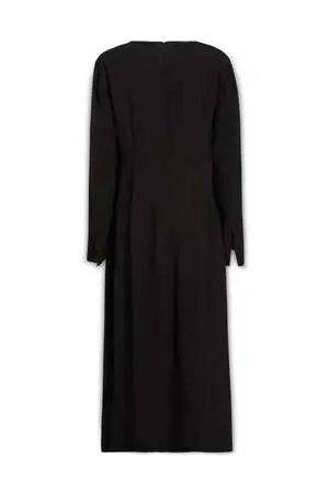 JIL SANDER Black V-neck Long Sleeve Dress