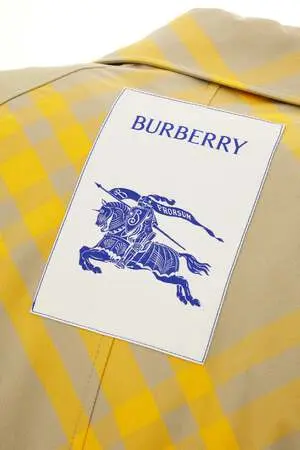 Burberry Checked Trench Coat With Belt