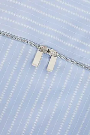Off-White Striped Shirt With Zipper Detail