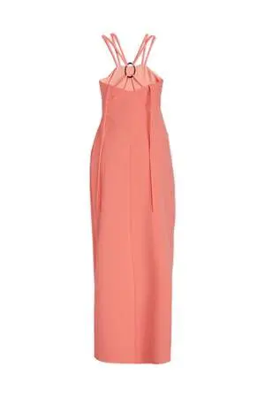 Attico Asymmetrical Neckline Dress With Tie Detail - Multicolor
