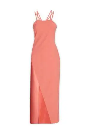 Attico Asymmetrical Neckline Dress With Tie Detail - Multicolor