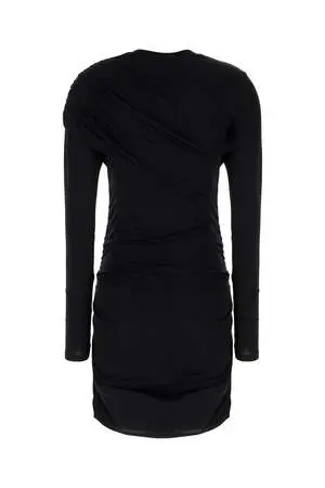 Isabel Marant Étoile Black Long Sleeve Ruched Dress