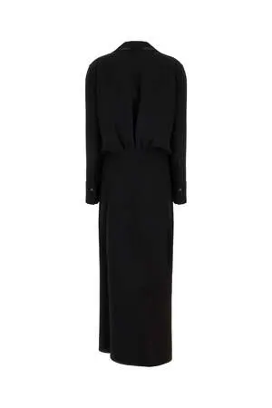 Attico Asymmetrical Midi Dress With Gold Tone Clasp - Multicolor
