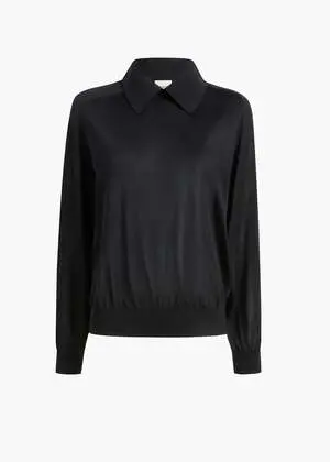 Khaite Alexa Silk Pullover - Black