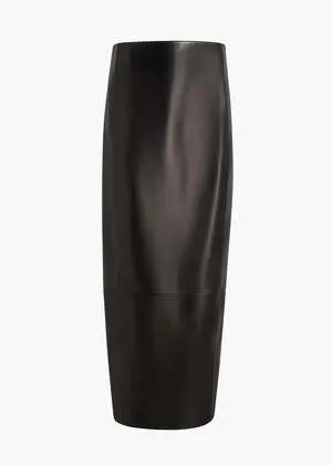 Khaite Lyle Leather Maxi Skirt - Black