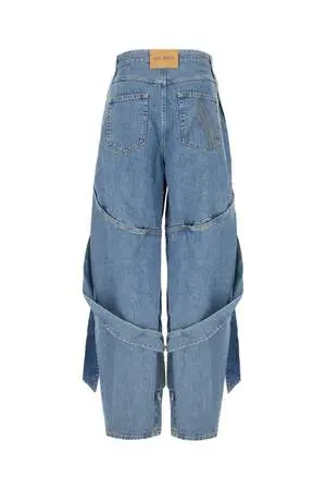 Attico Wide Leg Jeans - Multicolor