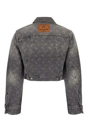MARINE SERRE Moon Print Denim Jacket - Multicolor