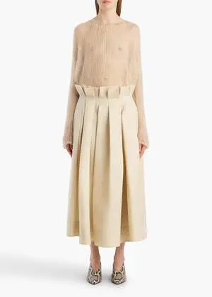 Khaite Wendy Mohair Silk Blend Sweater - Light Beige