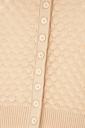 Chloé Ribbed Cardigan With Button Detail
