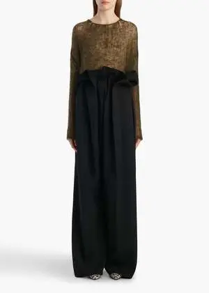Khaite Wendy Mohair Silk Pullover - Dark Olive