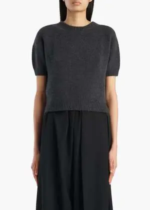 Khaite Cashmere Crewneck Sweater - Charcoal