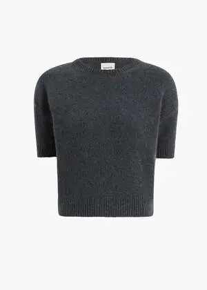 Khaite KHAITE Cashmere Crewneck Sweater Charcoal