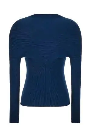 LANVIN Ribbed Button-detailed V-neck Knitwear