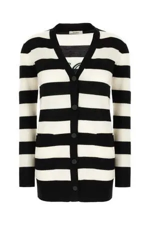Max Mara Striped Cardigan With Appliqué Detail - Multicolor