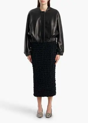 Khaite Cordan Jacket In Leather - Black