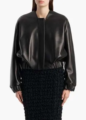 Khaite Cordan Jacket In Leather - Black