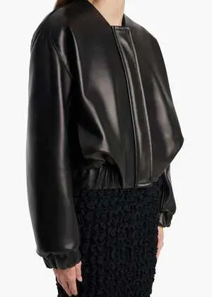 Khaite Cordan Jacket In Leather - Black