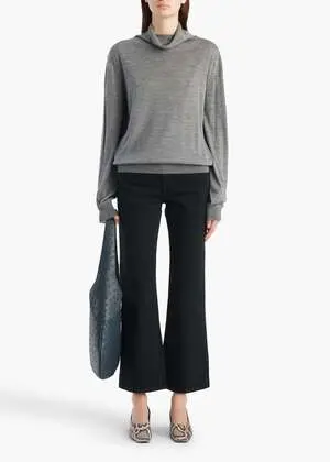 Khaite Annette Merino Wool Turtleneck - Sterling