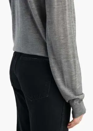Khaite Annette Merino Wool Turtleneck - Sterling