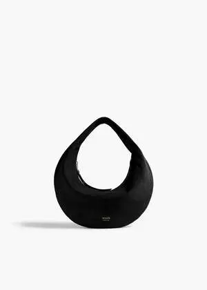 Khaite Mini Olivia Hobo In Suede - Black