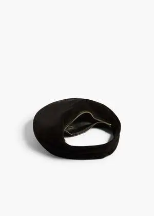 Khaite Mini Olivia Hobo In Suede - Black