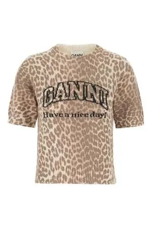GANNI GANNI Leopard Print Knitwear Multicolor