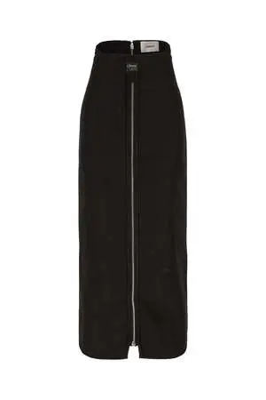 Coperni Black Skirt With Zipper Detail - Multicolor
