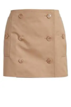 Burberry BURBERRY Double-Breasted Button Skirt Multicolor