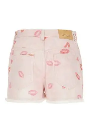 Isabel Marant Étoile Printed Denim Shorts - Multicolor