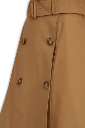 Burberry Belted Skirt With Button Detail