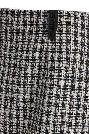 Moncler Houndstooth Patterned Skirt With Zipper Detail