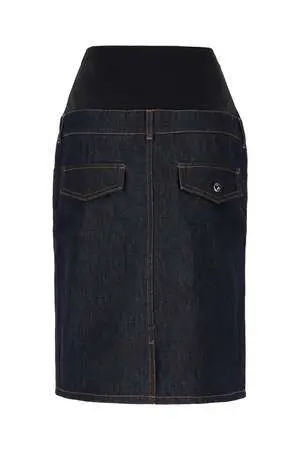 Coperni Denim Skirt With Silver Tone Detail - Multicolor
